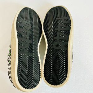 P448 | Shoes | Nwot P448 Neon Animal Print Mixed Media Sneakers Made In ...